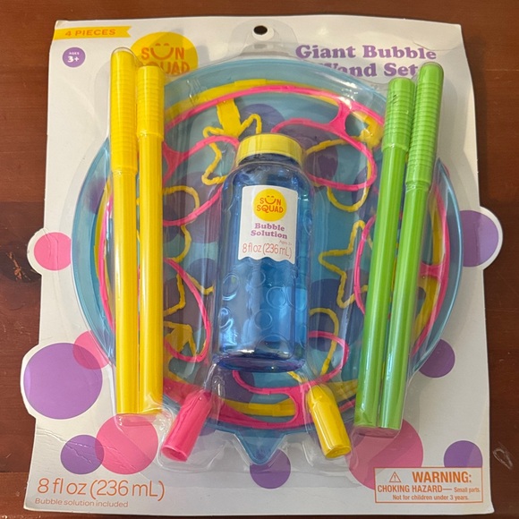 Sun Squad | Toys | Sun Squad Bubble Wand Set Blue Yellow Pink | Poshmark
